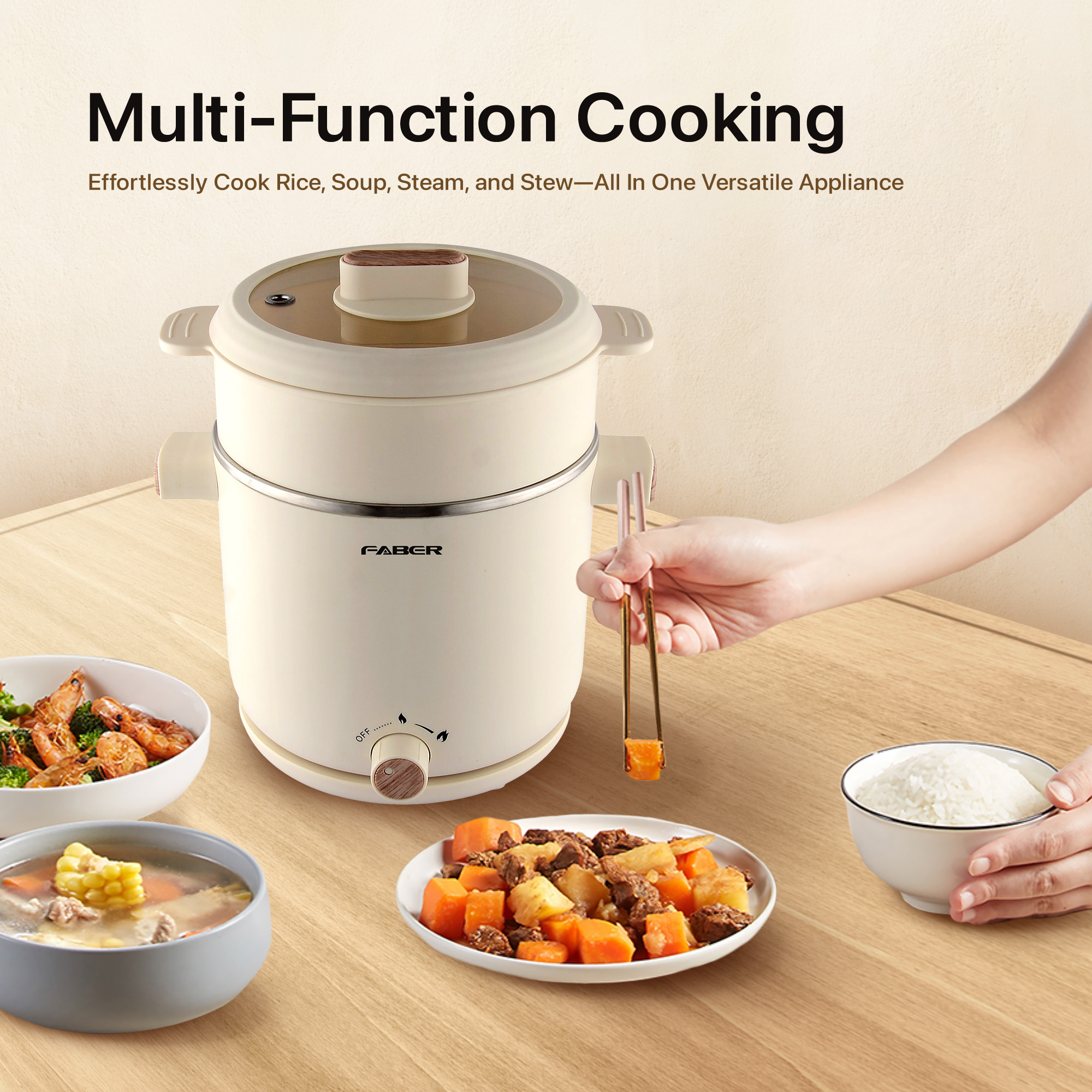 FABER MULTI COOKER PINE-S FMC-1208WH | Faber