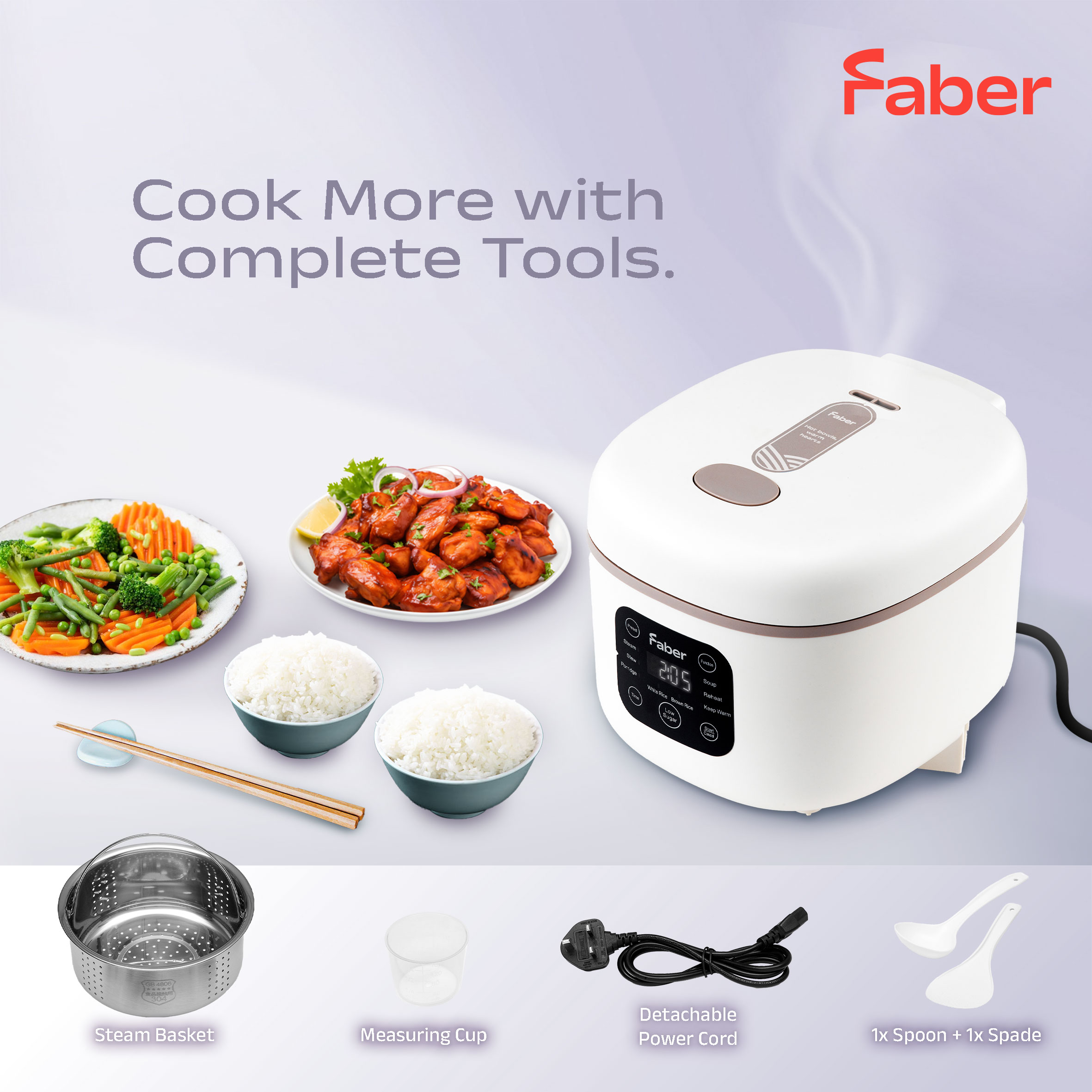 FABER DIGITAL RICE COOKER FRC K08-LS | Faber